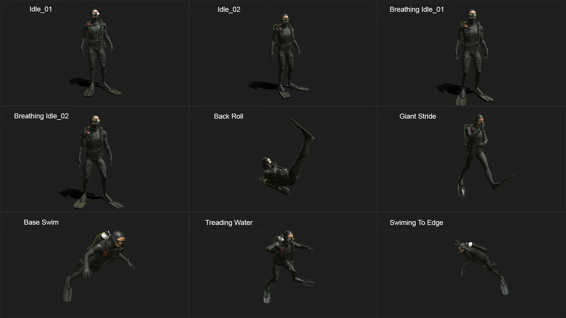 3D Scuba Diver Diving Suit - TurboSquid 1982984