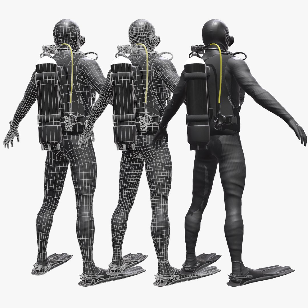 3D Scuba Diver Diving Suit - TurboSquid 1982984