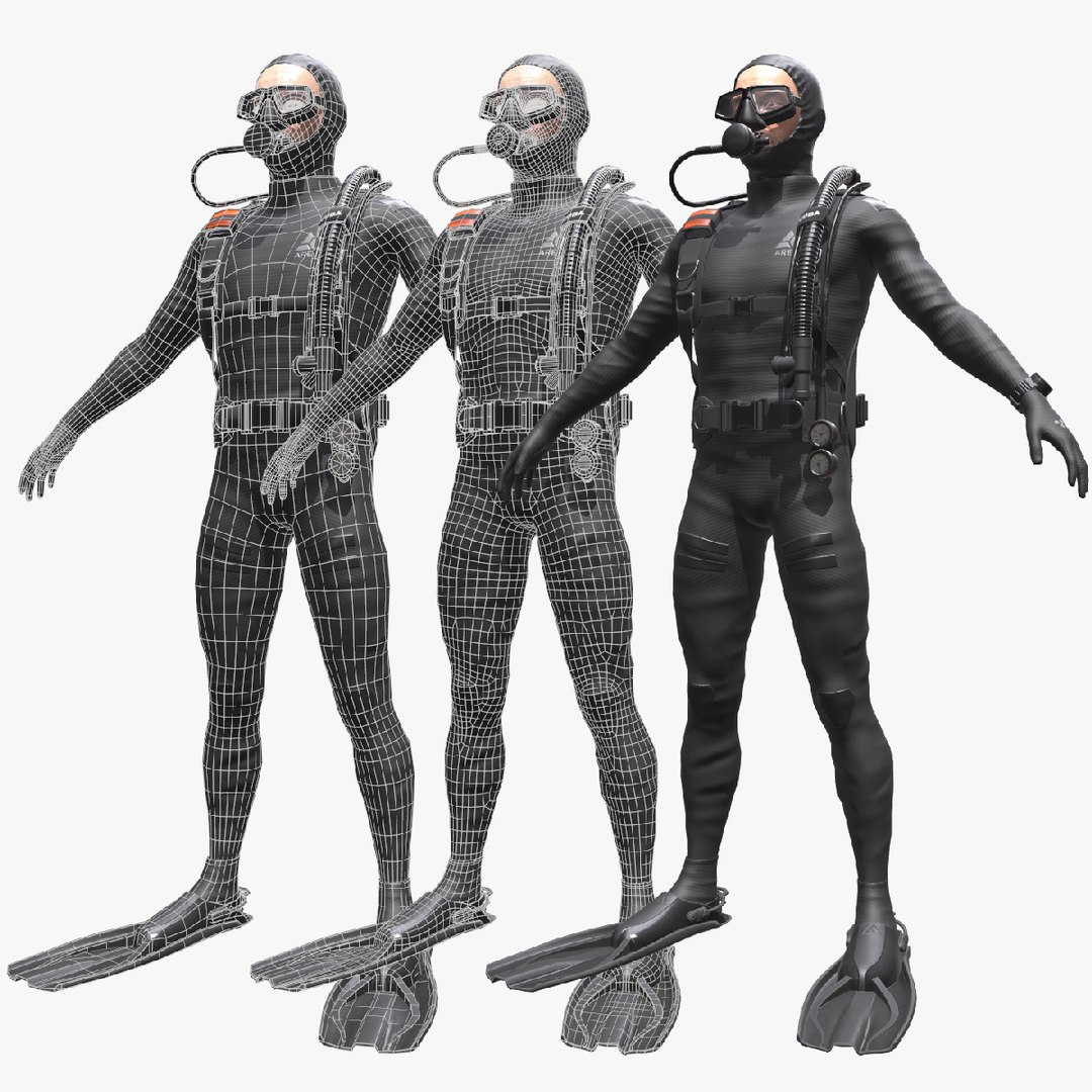 3D Scuba Diver Diving Suit - TurboSquid 1982984