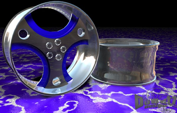 3d original wheel 3 spoked model