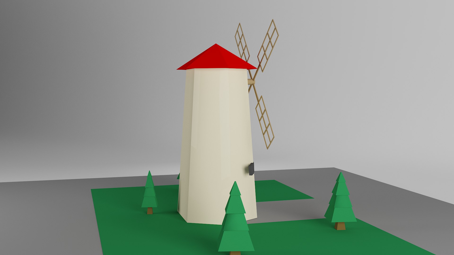 LOWPOLY WINDMILL 3D model - TurboSquid 1949388