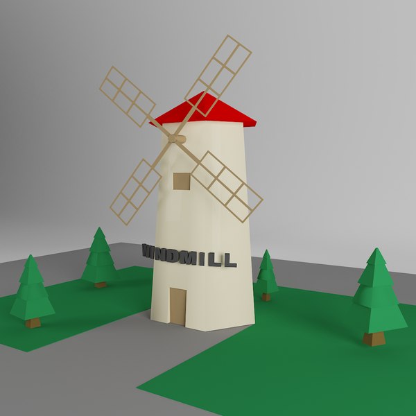 LOWPOLY WINDMILL 3D model - TurboSquid 1949388