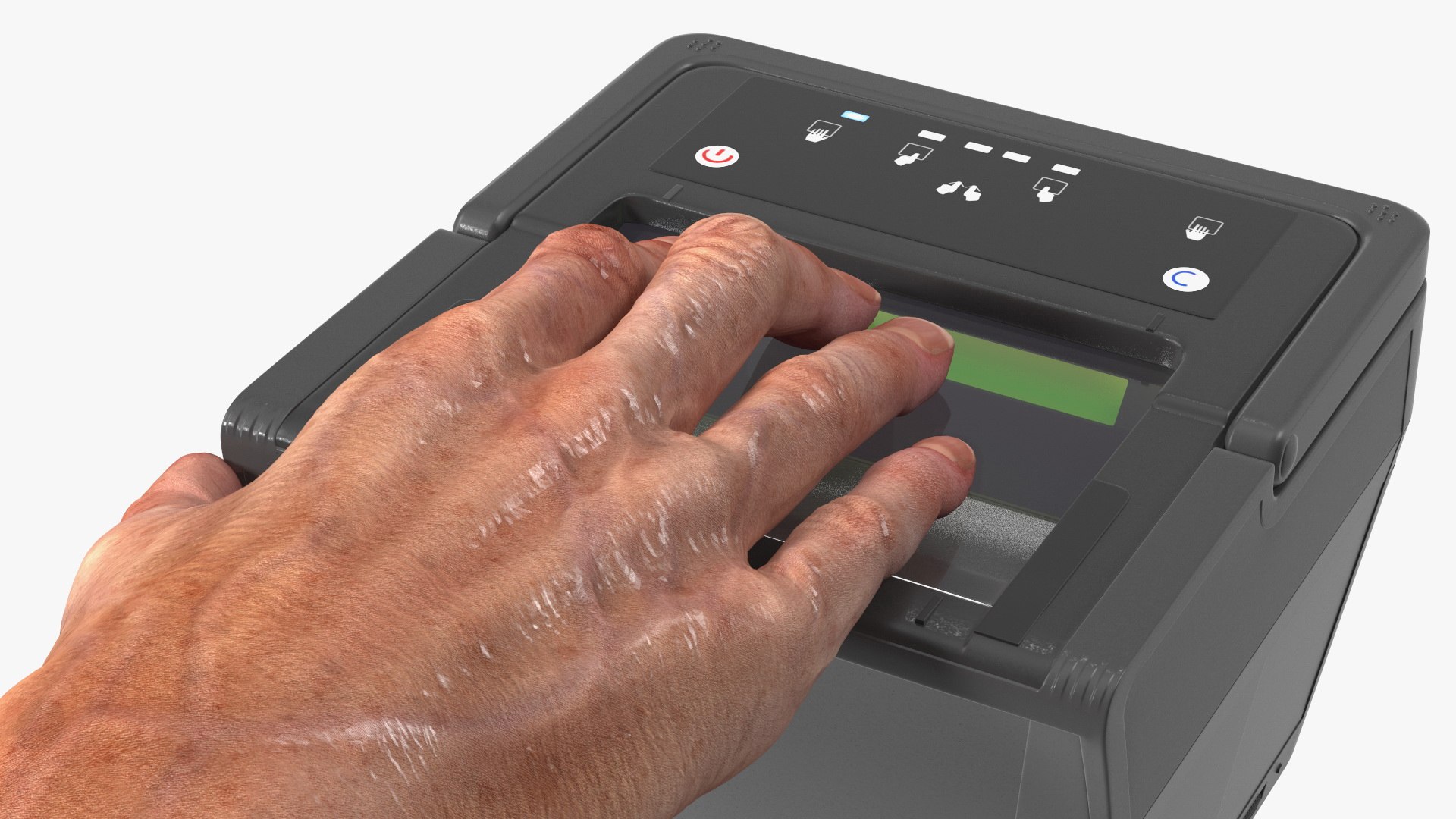 3D model Fingerprints Scanner with Rigged Hand Collection - TurboSquid ...