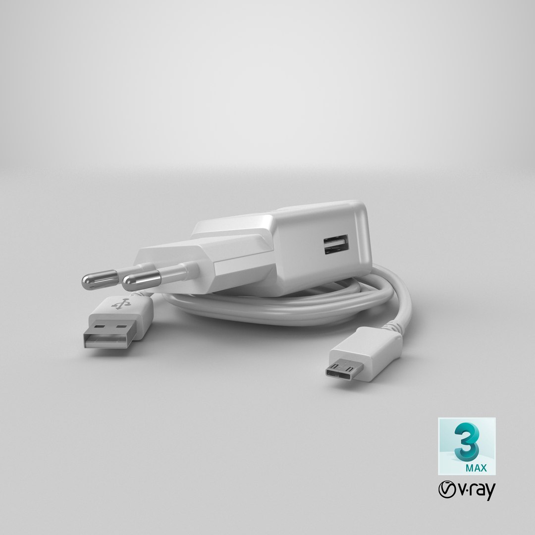 Cellphone USB Cable Charger 3D Model - TurboSquid 1895046