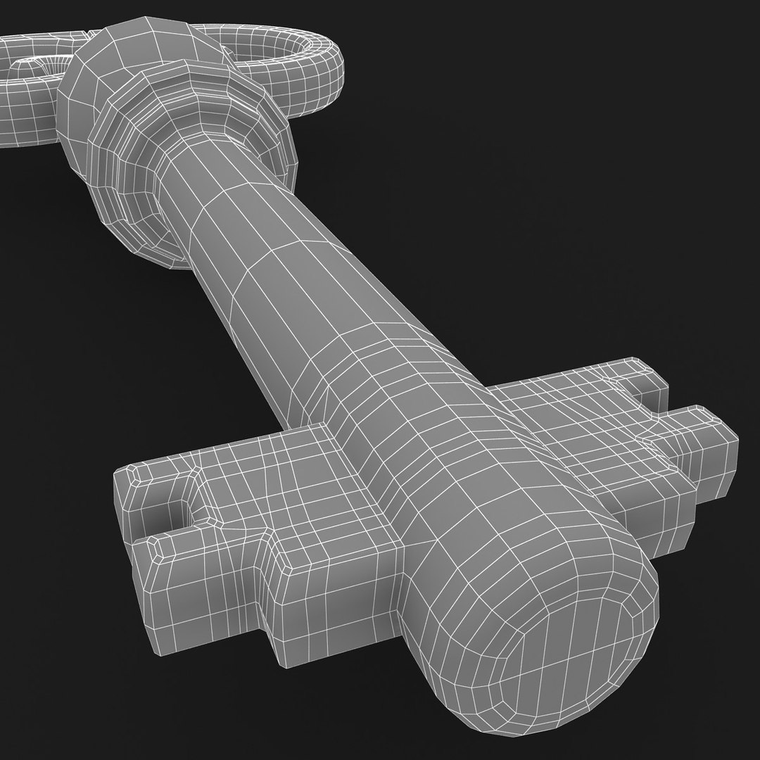 Realistic Vintage Key Gold Silver Max