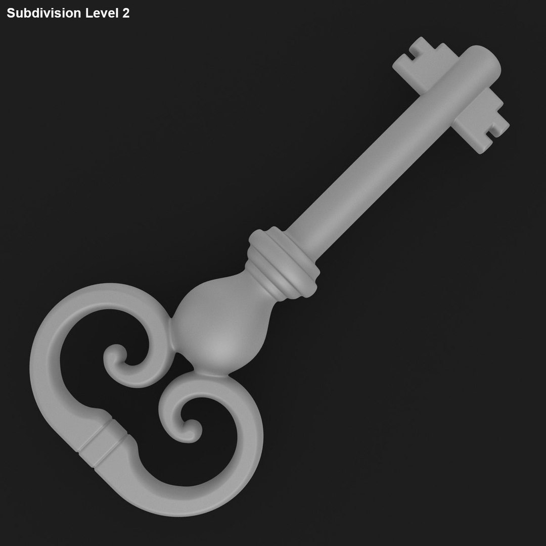 Realistic Vintage Key Gold Silver Max