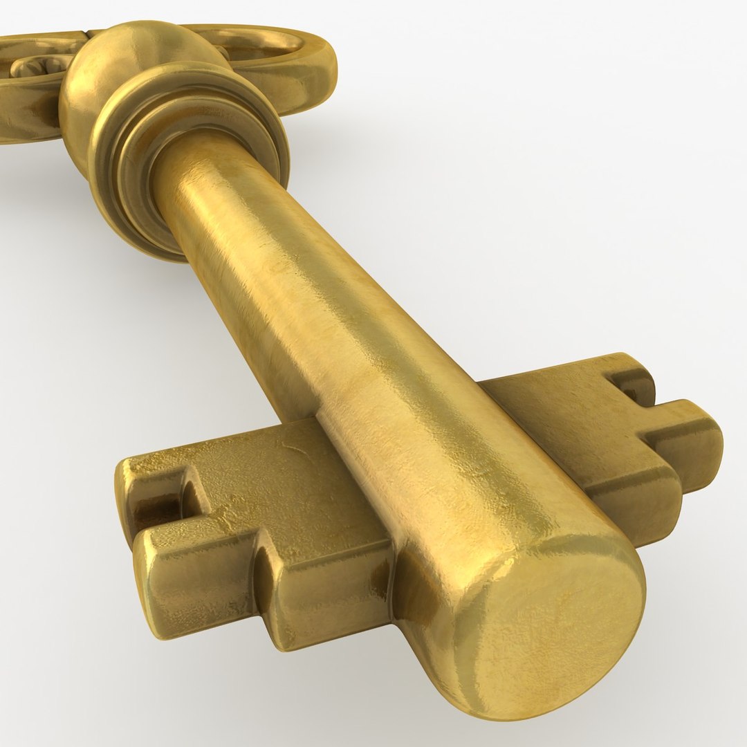 Realistic Vintage Key Gold Silver Max