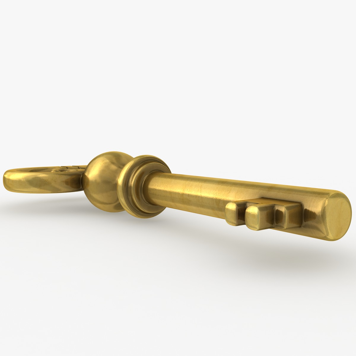 realistic vintage key gold silver max