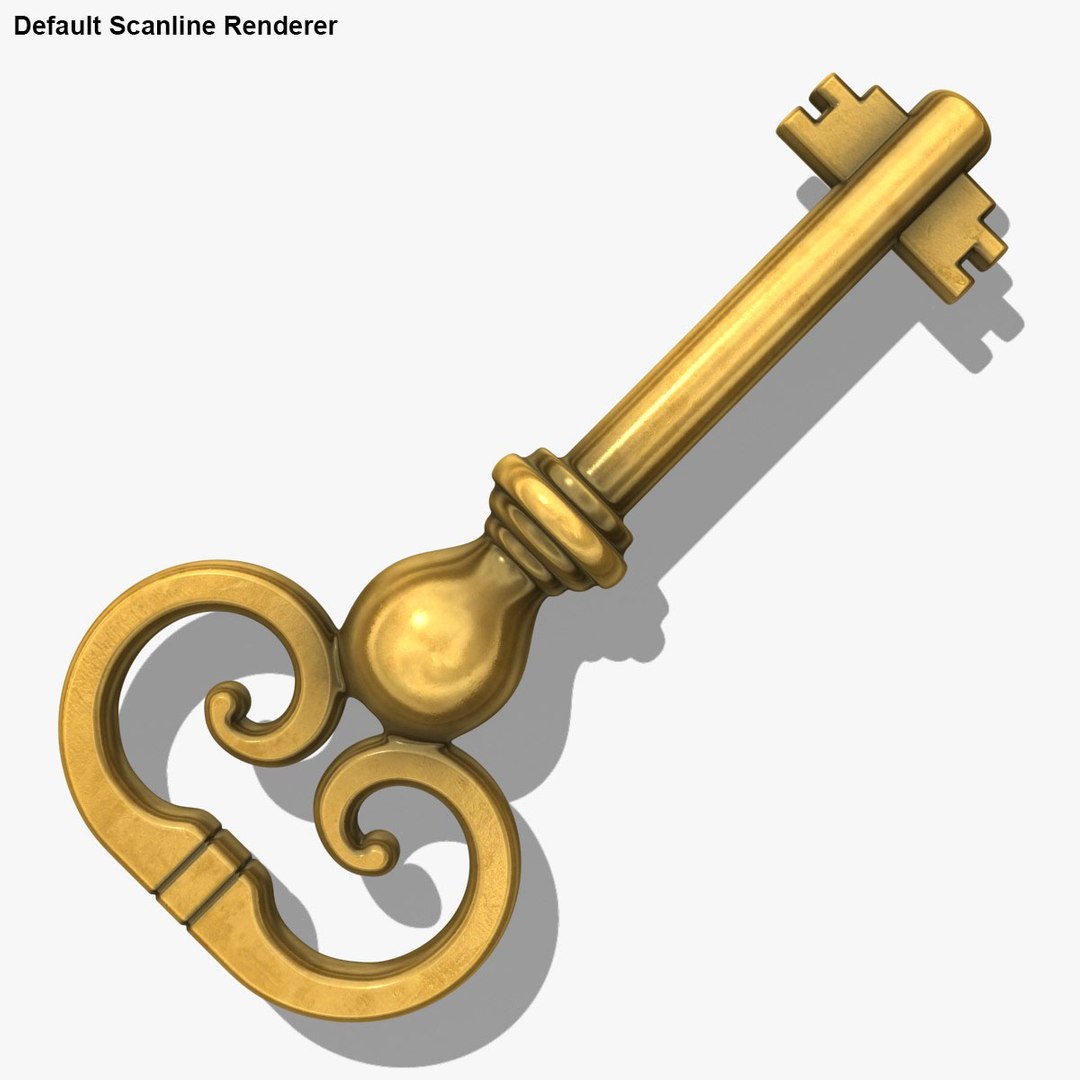 Realistic Vintage Key Gold Silver Max