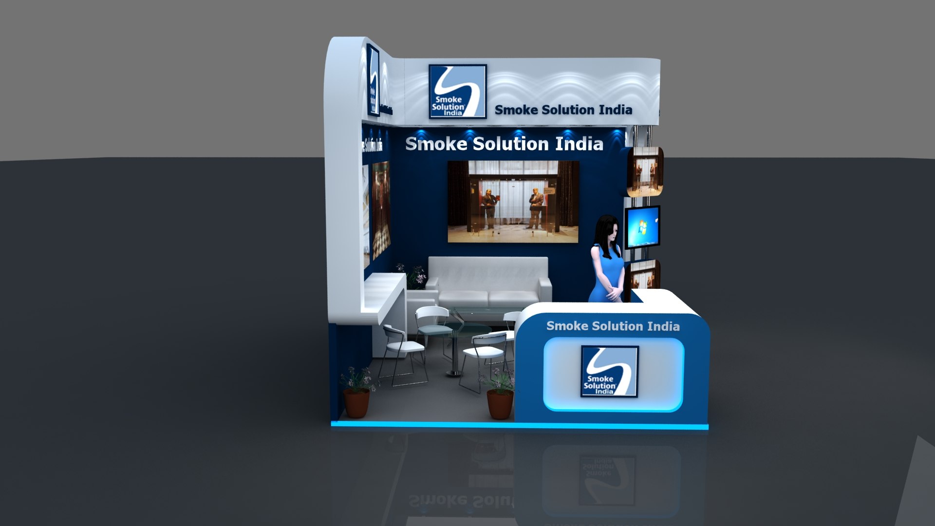 2 SIDE OPEN STAND model - TurboSquid 1990461