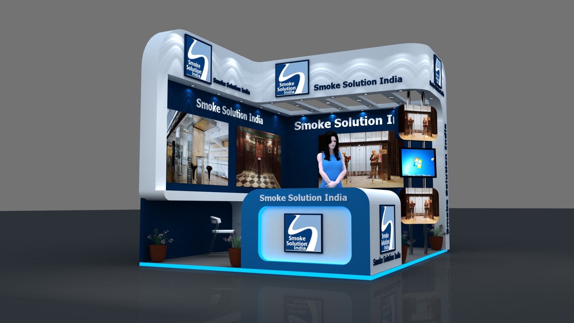 2 SIDE OPEN STAND model - TurboSquid 1990461