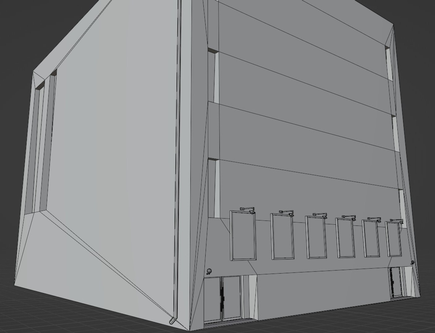 3d Theater Building Movie Model