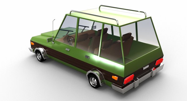 3D cartoon station wagon - TurboSquid 1401220