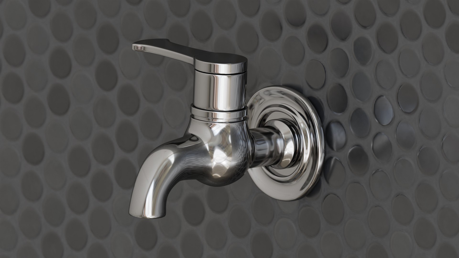 3D Model Modern Bathroom Steel Tap Collection - TurboSquid 2077809