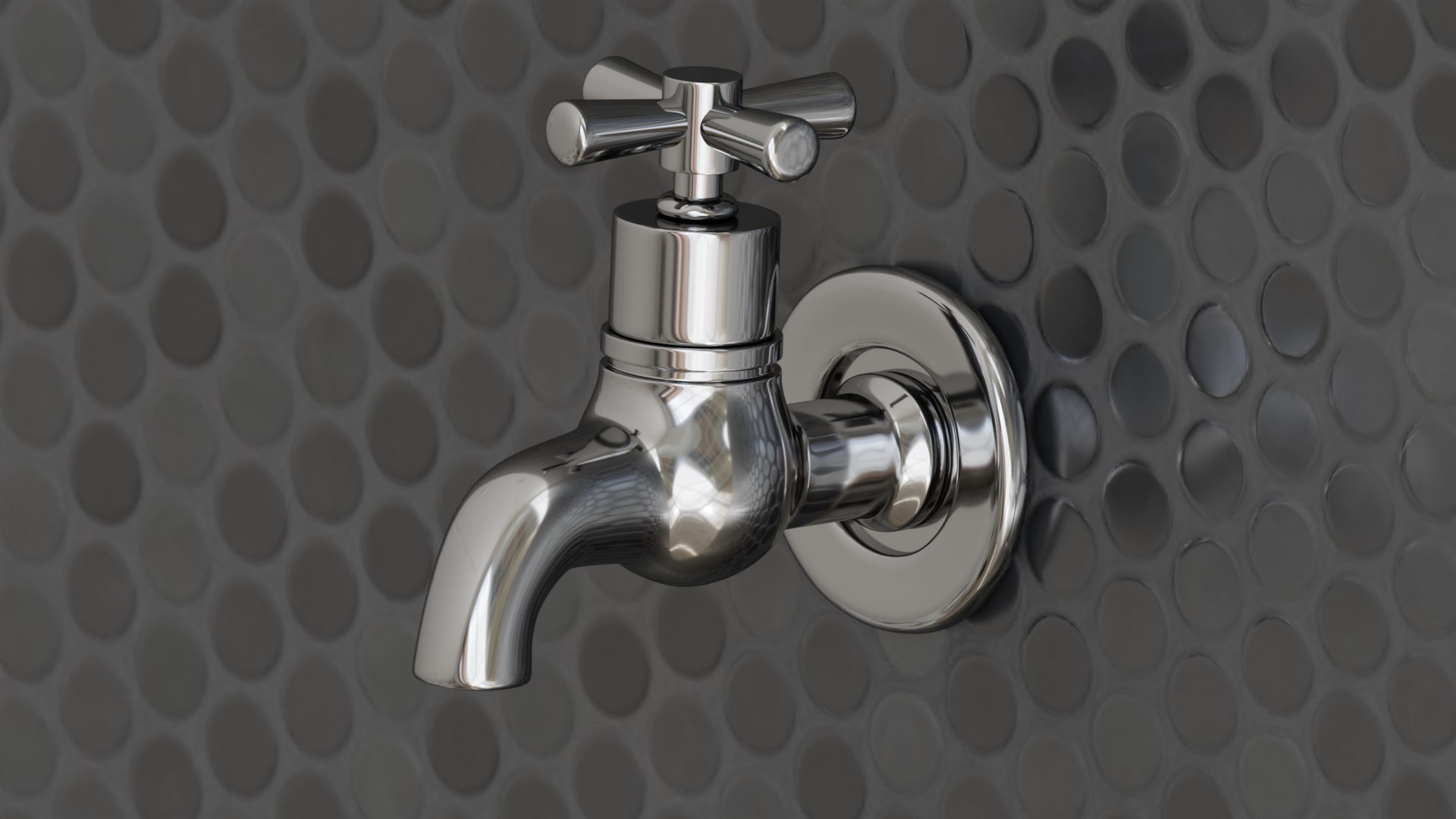 3D Model Modern Bathroom Steel Tap Collection - TurboSquid 2077809
