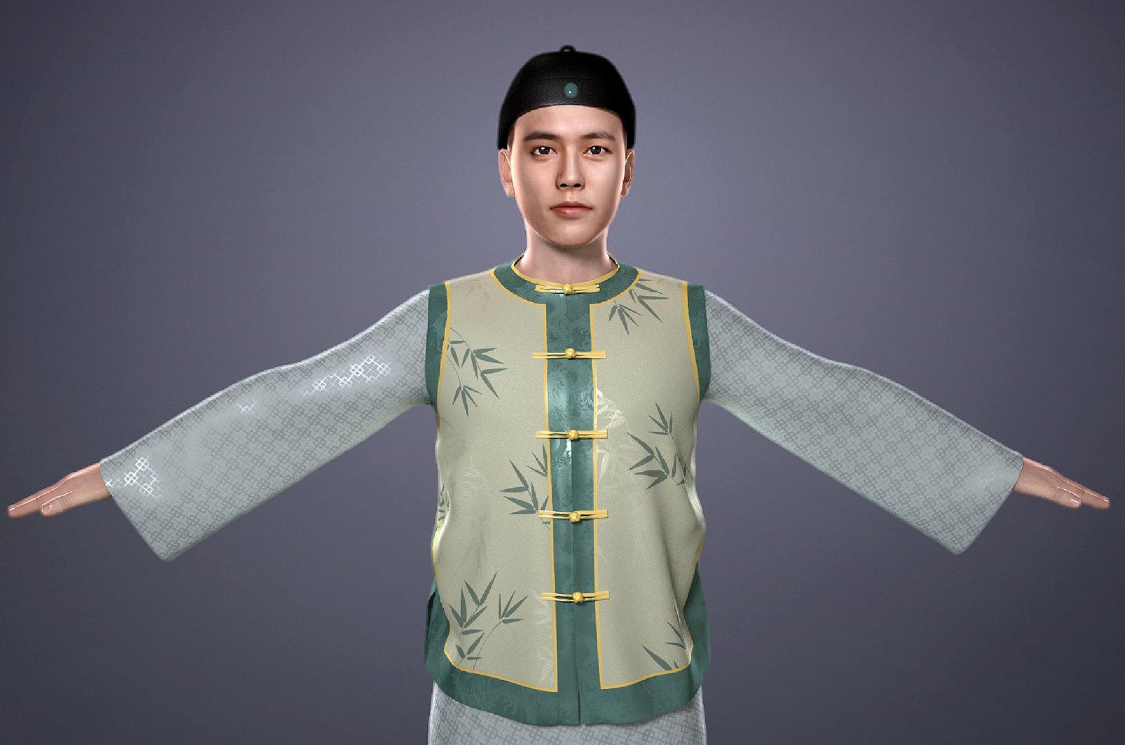 3D Model Chinese Ancient Qing Dynasty Master - TurboSquid 2203085