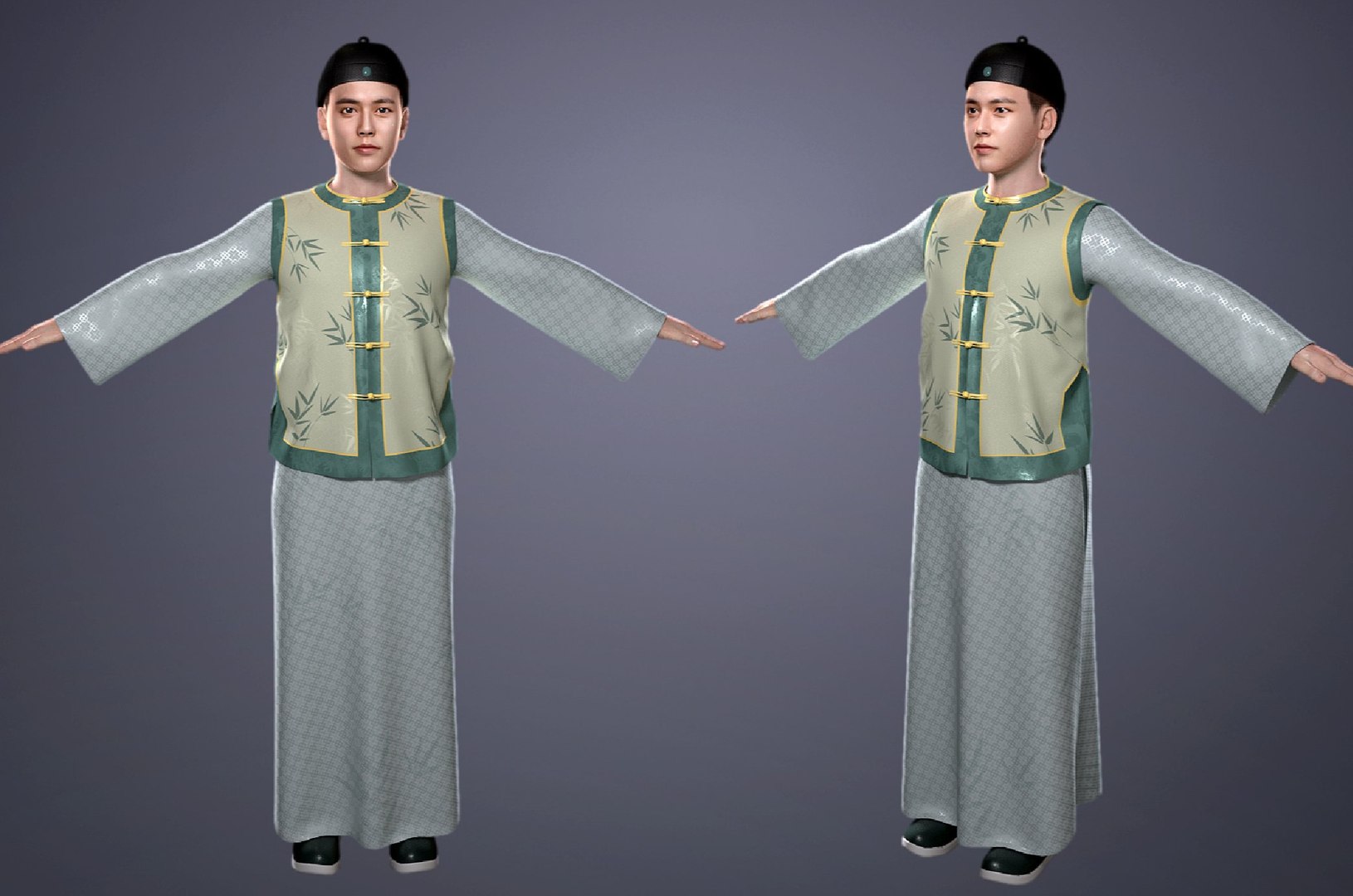 3D Model Chinese Ancient Qing Dynasty Master - TurboSquid 2203085