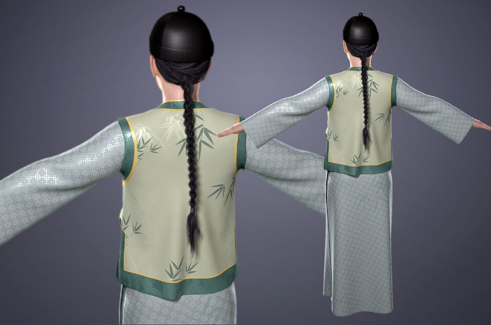3D Model Chinese Ancient Qing Dynasty Master - TurboSquid 2203085
