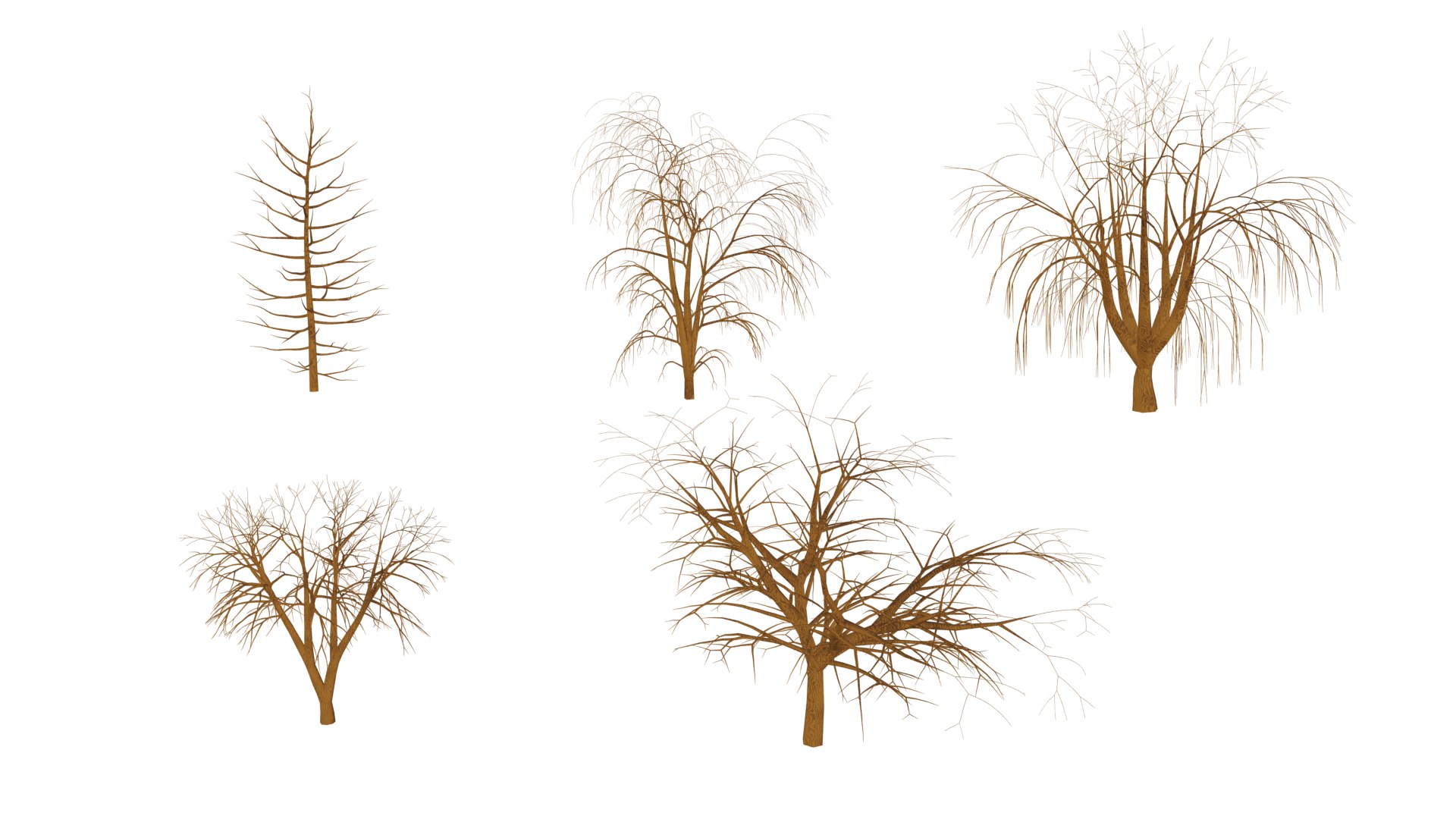 Five Trees 3D Model - TurboSquid 1857733