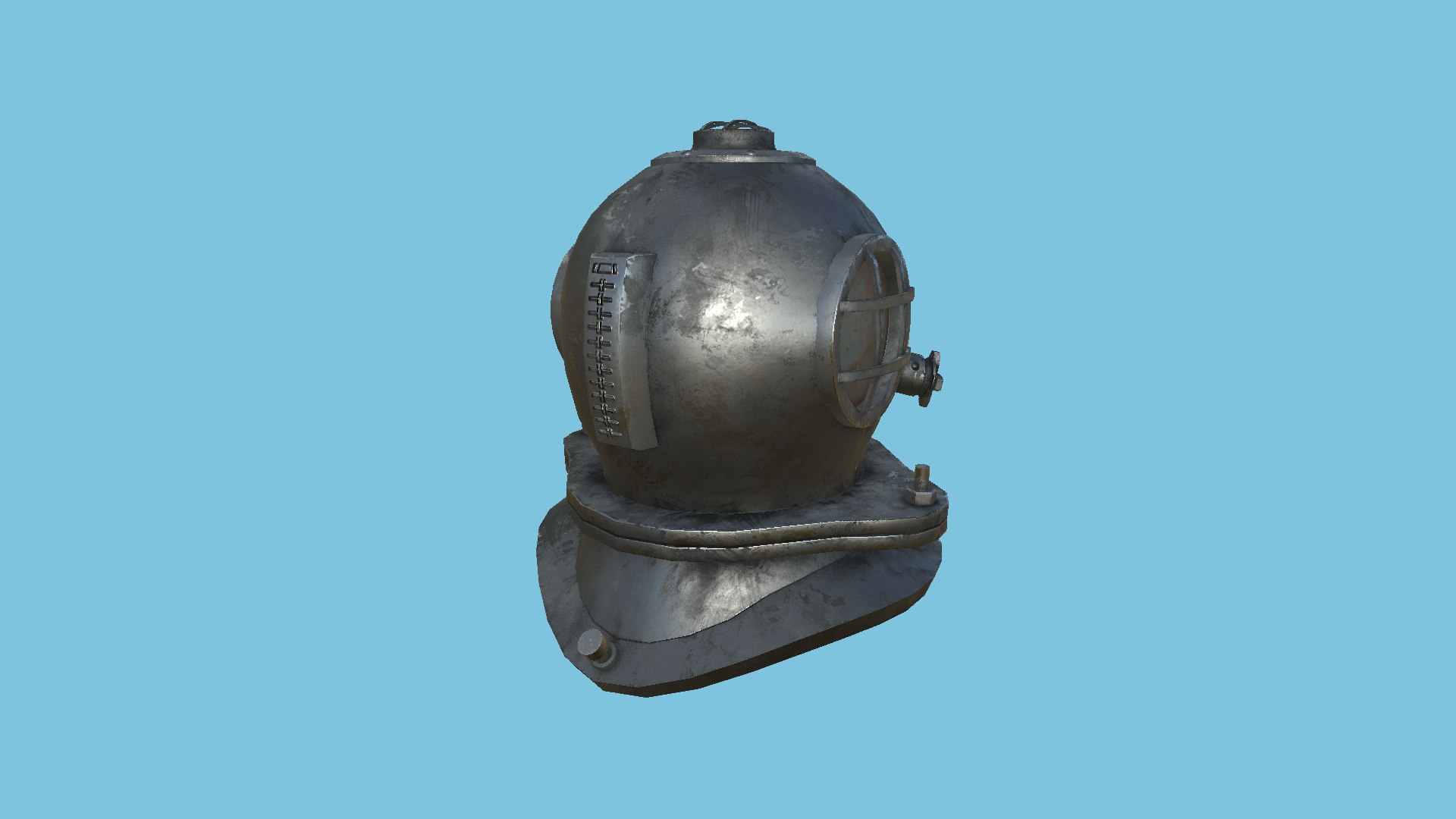 3D Diving Helmet 06 - Rust Iron - Character Design Fashion Model ...