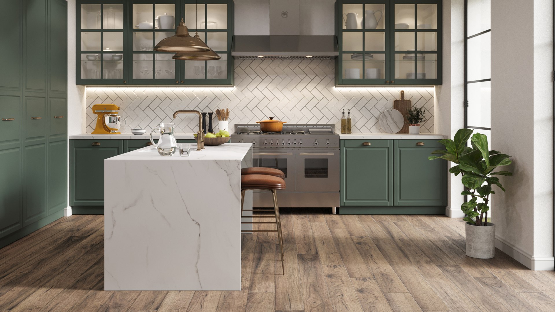 3D rustic kitchen model - TurboSquid 1580637