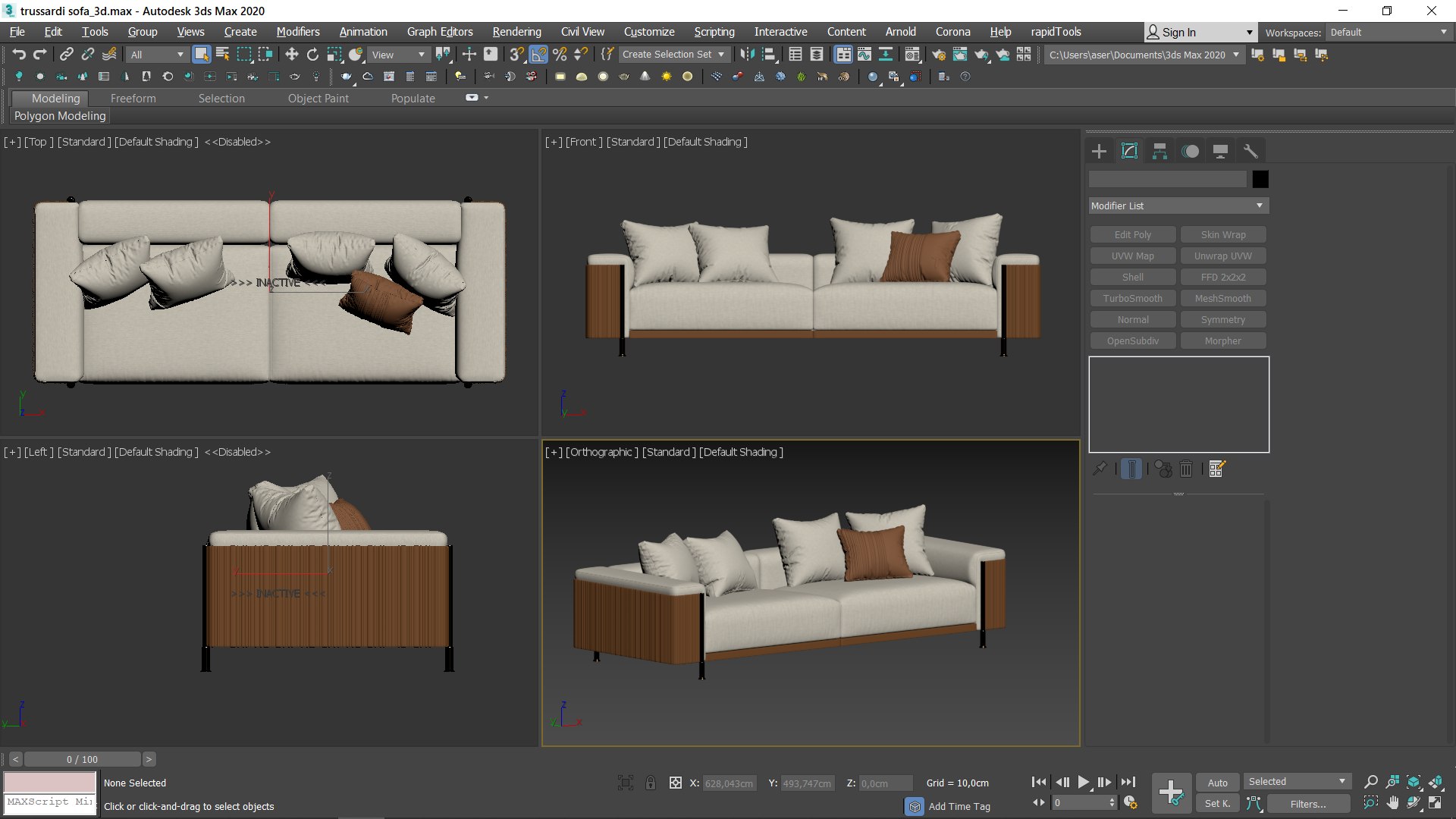 The Deven Trussardi Casa Sofa 3D Model - TurboSquid 1962293
