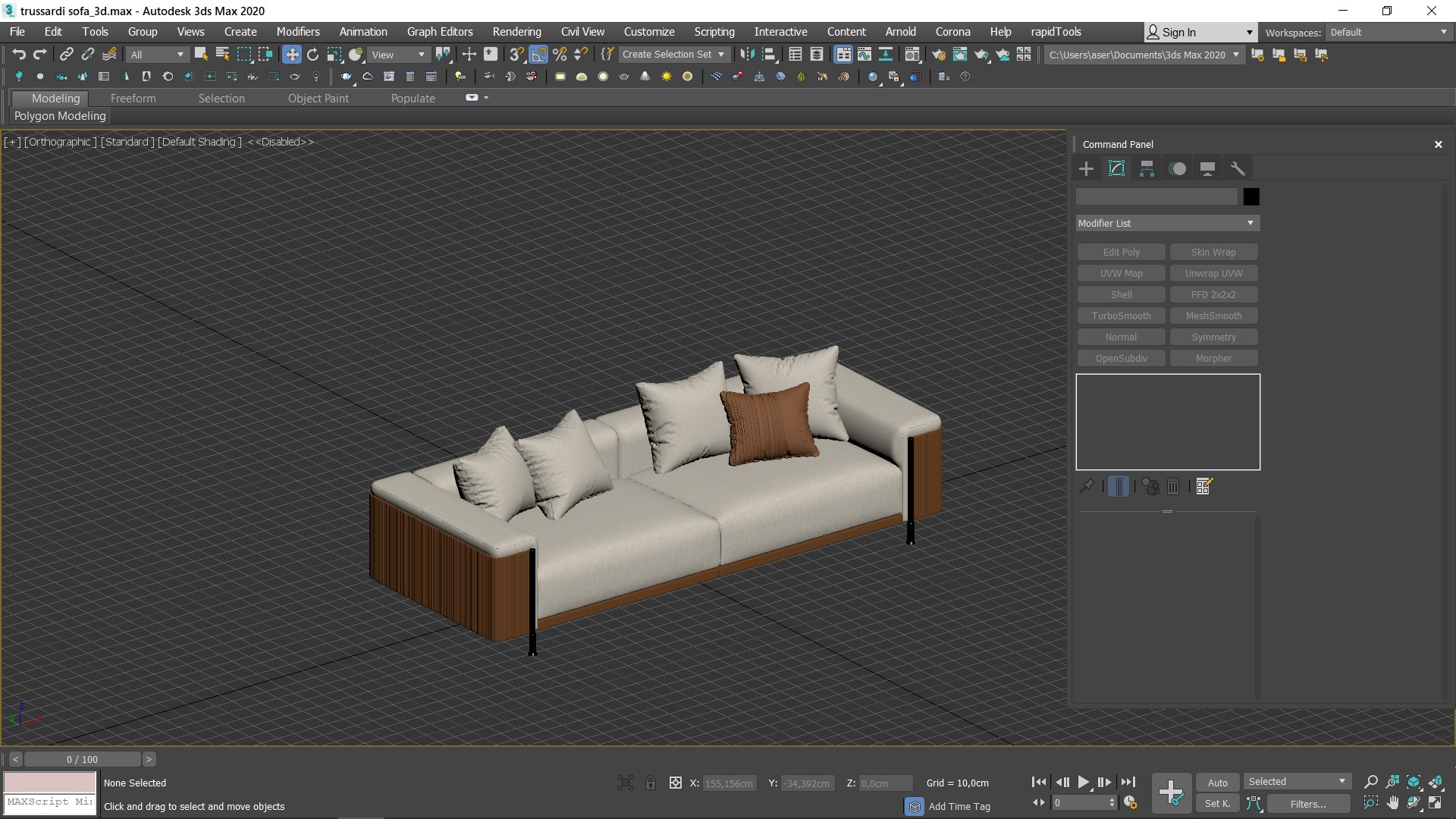 The Deven Trussardi Casa Sofa 3D Model - TurboSquid 1962293
