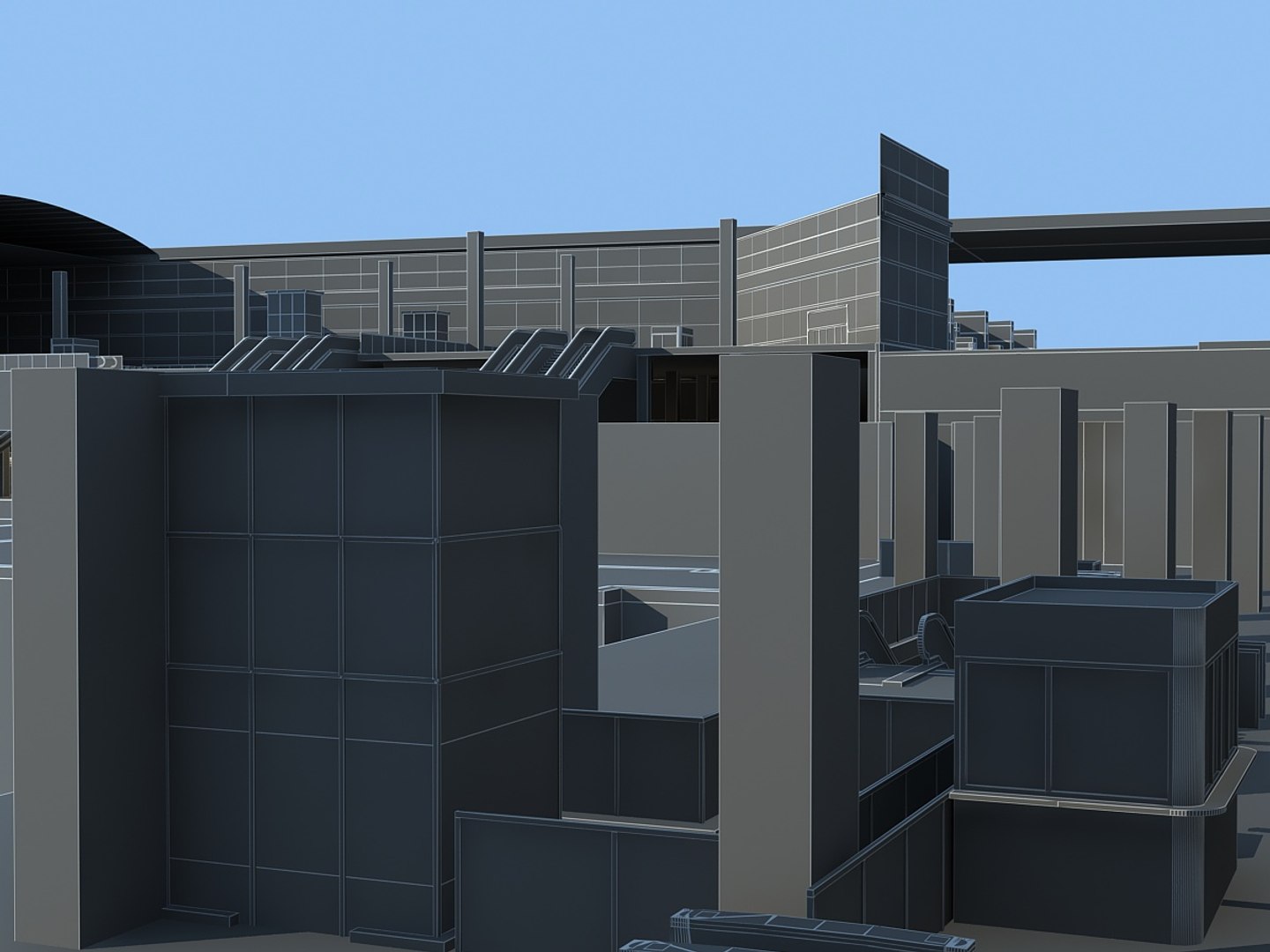 3D Section Of Subway Station 2 Model - TurboSquid 2032186
