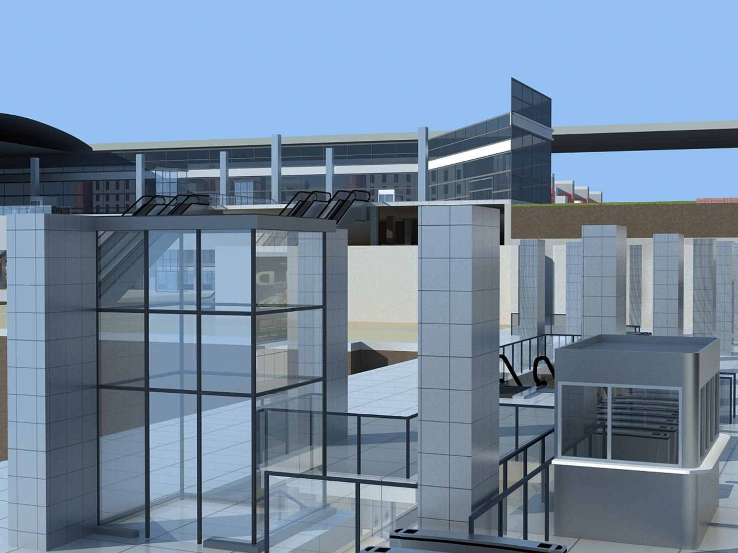 3D Section Of Subway Station 2 Model - TurboSquid 2032186