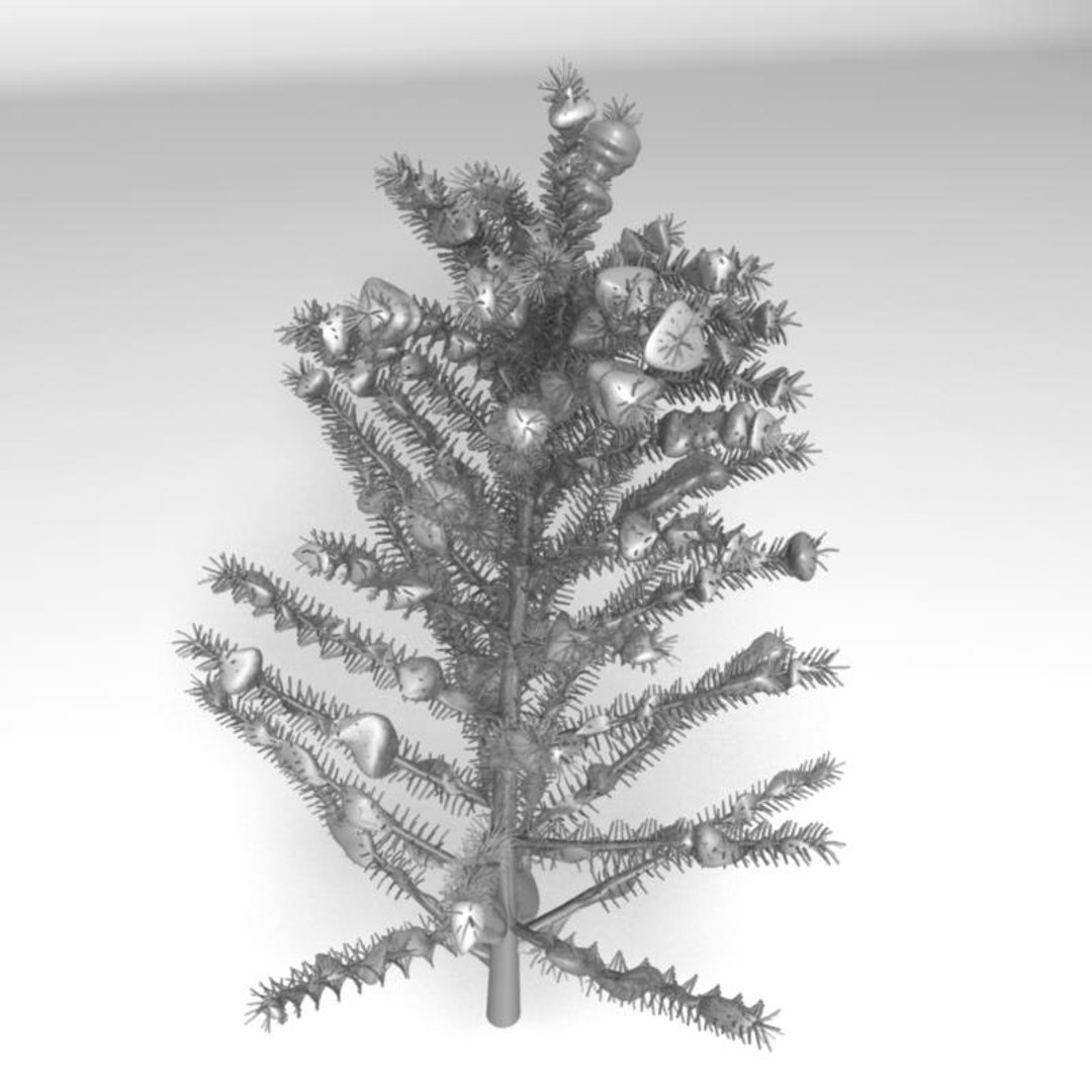 3d Model Realistic Set Trees Snow