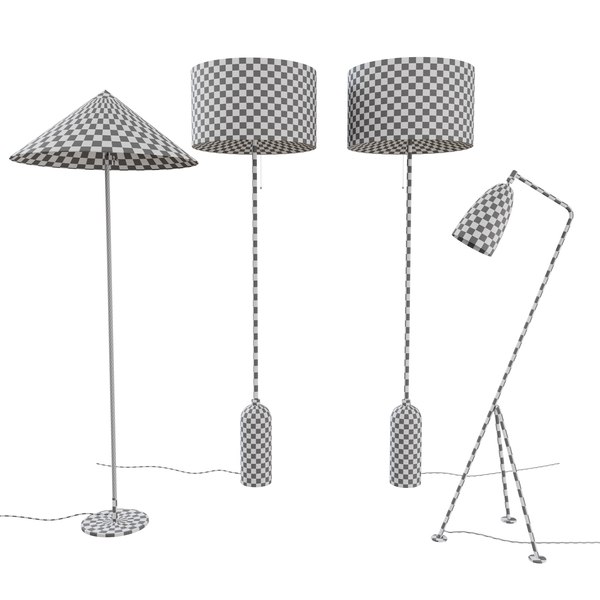 Tynell floor lamp gubi 3D model - TurboSquid 1443573