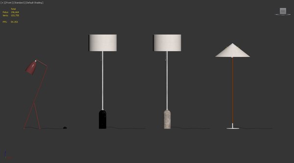 Tynell floor lamp gubi 3D model - TurboSquid 1443573