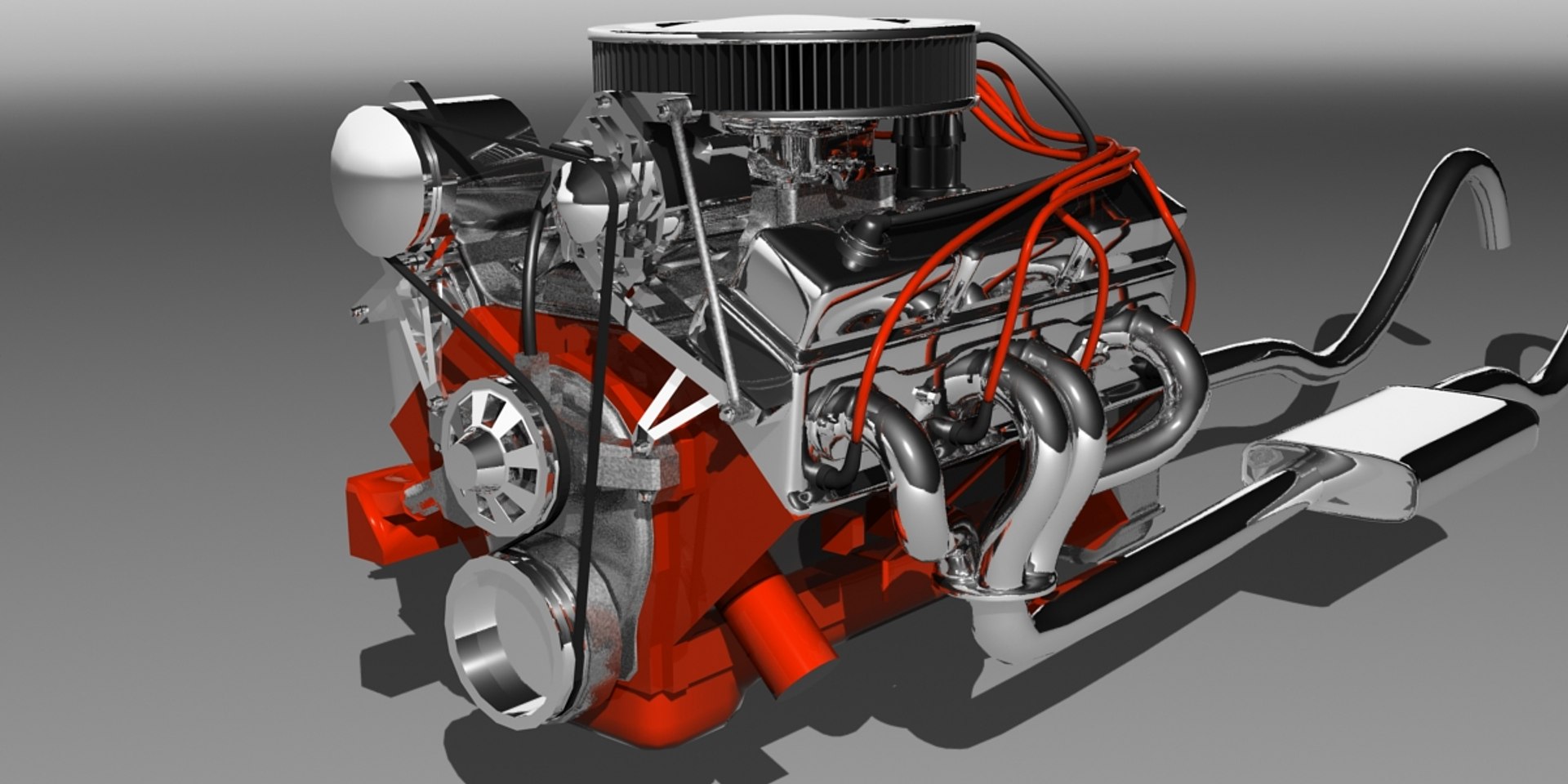 Hot Rod Chassis Car 3d Model