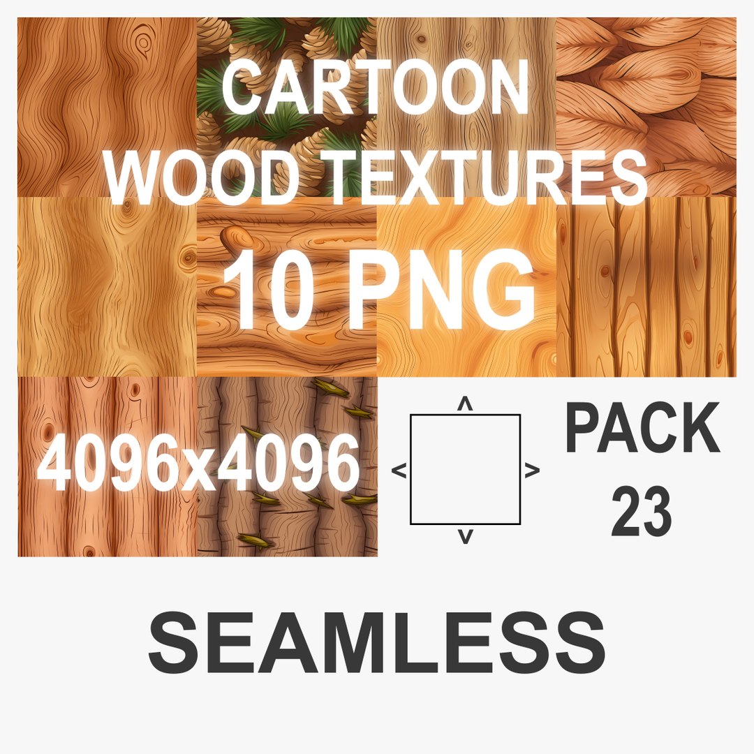 3D 500 Cartoon Wood Textures - Seamless - 4k - TurboSquid 2142004