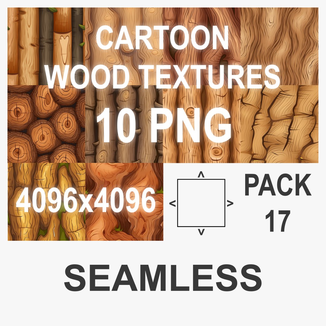 3D 500 Cartoon Wood Textures - Seamless - 4k - TurboSquid 2142004