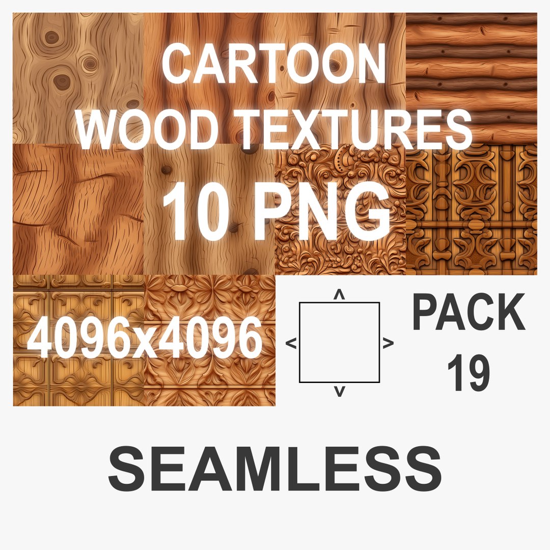 3D 500 Cartoon Wood Textures - Seamless - 4k - TurboSquid 2142004