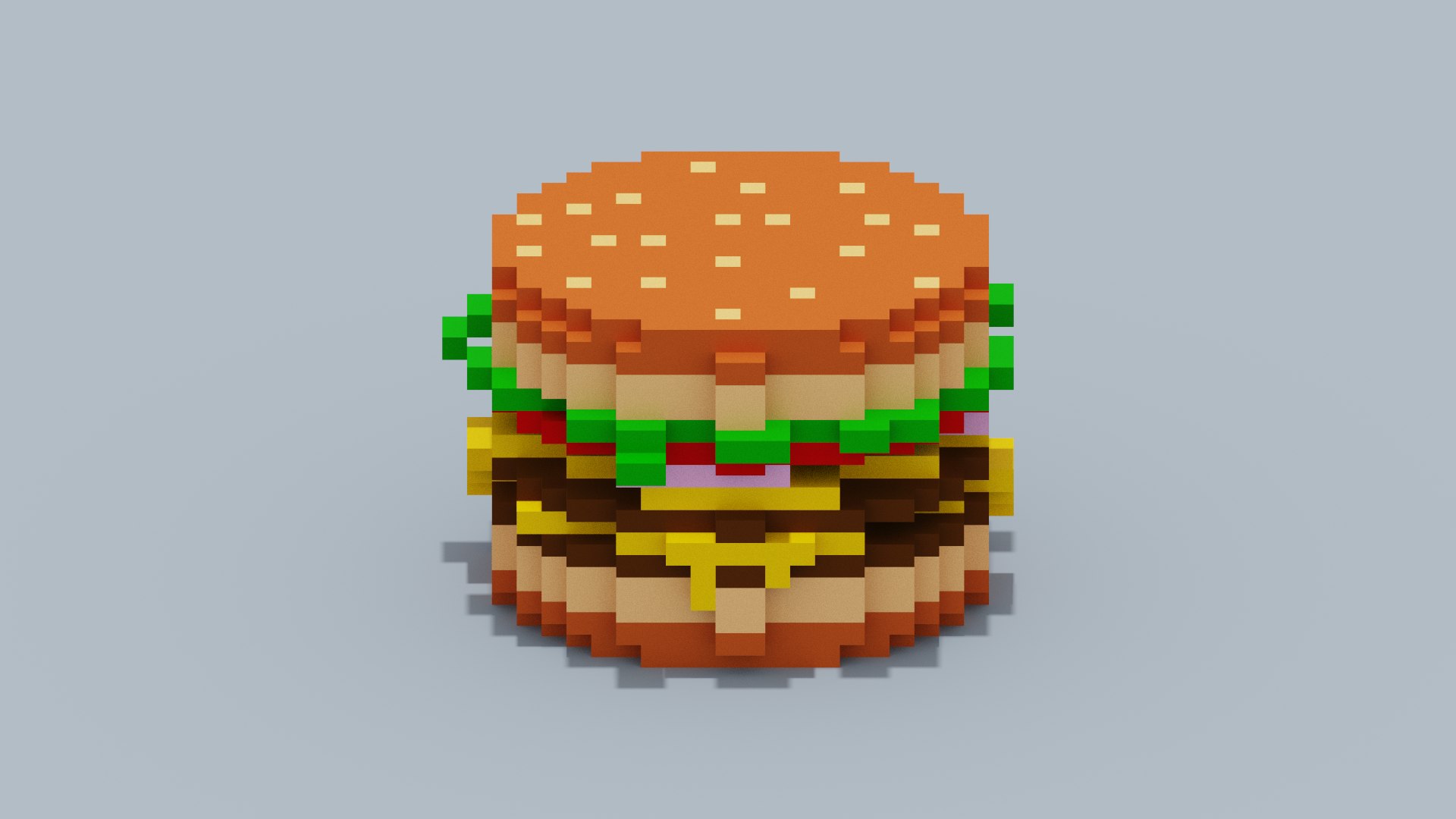 Voxel Burger 3D Model - TurboSquid 1946677