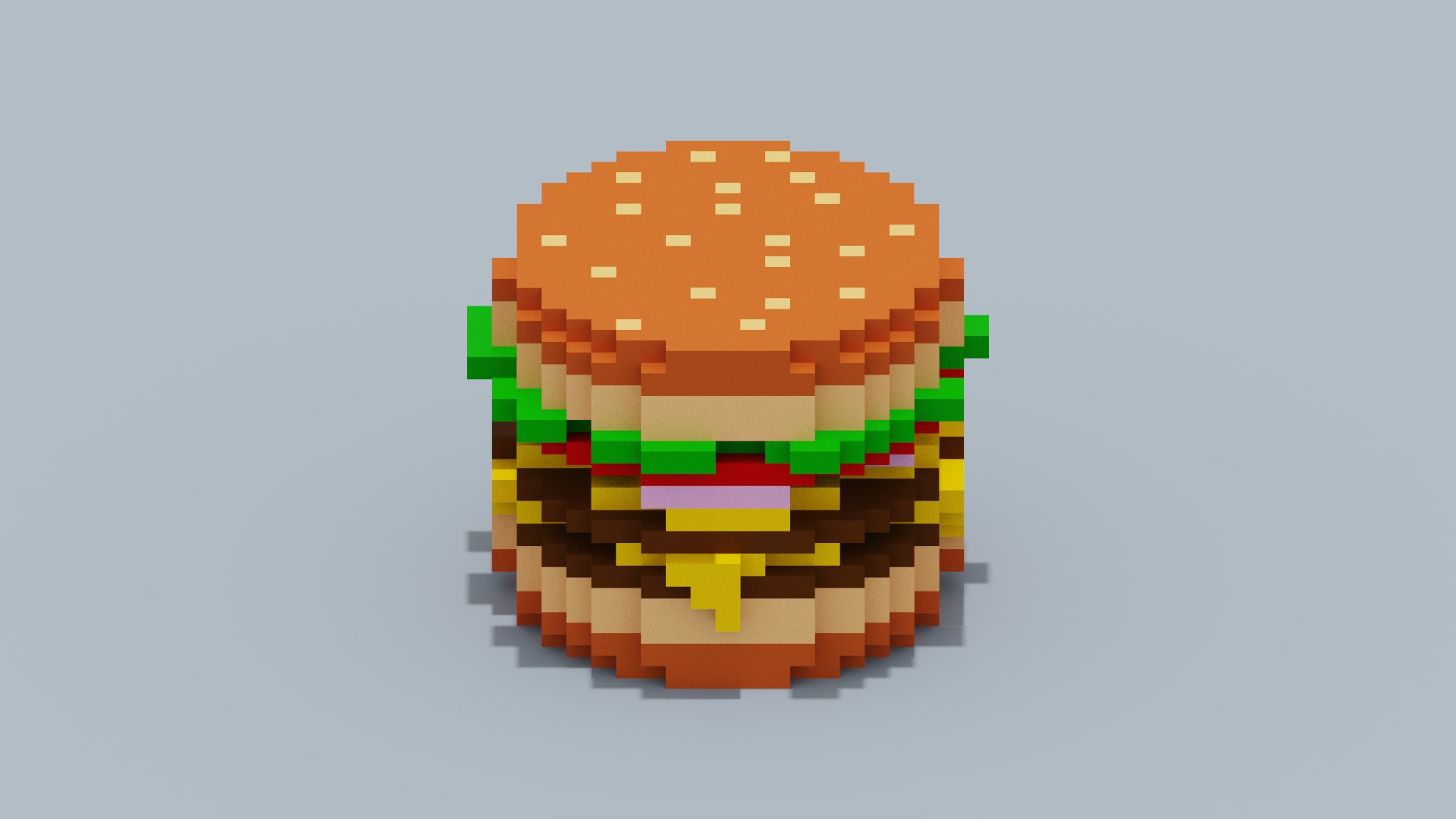 Voxel Burger 3D Model - TurboSquid 1946677