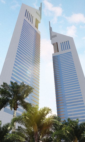 emirates tower 3d max