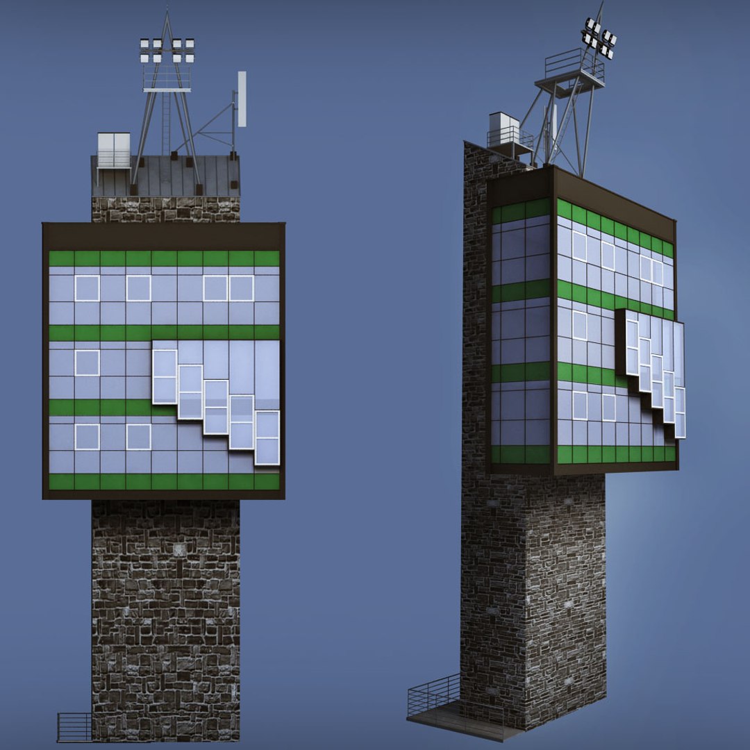 3d Model Industrial Glass Tower