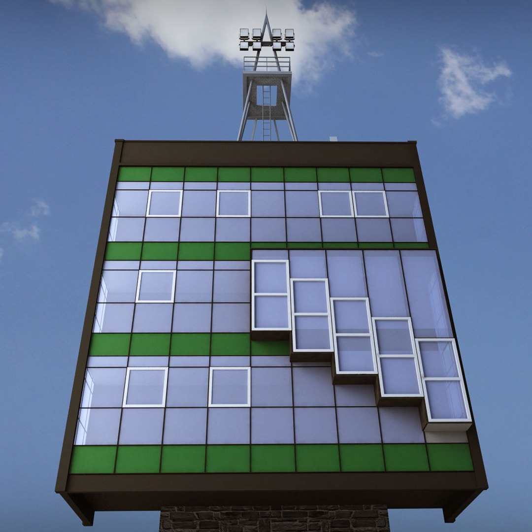3d Model Industrial Glass Tower
