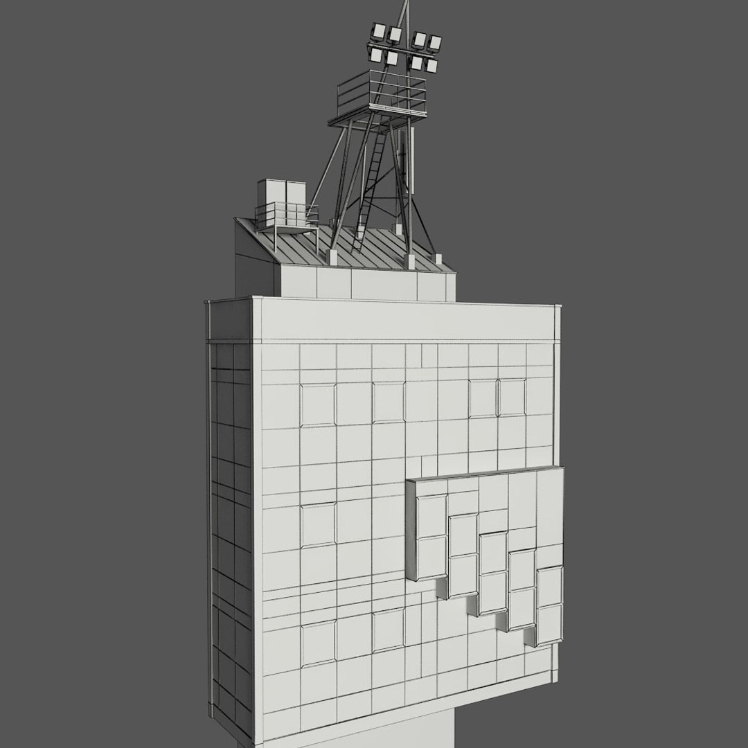 3d Model Industrial Glass Tower