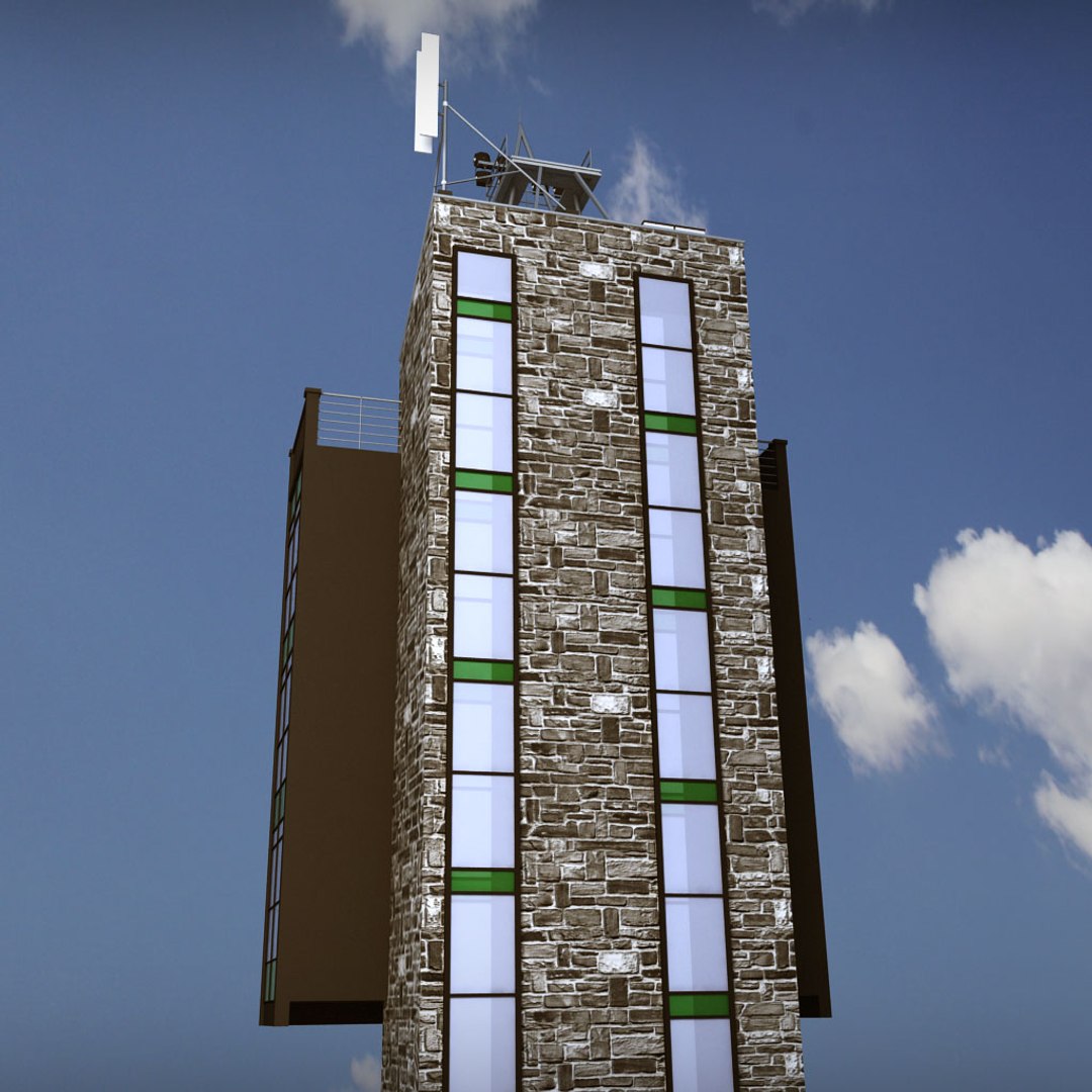 3d Model Industrial Glass Tower