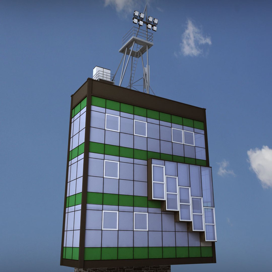 3d Model Industrial Glass Tower