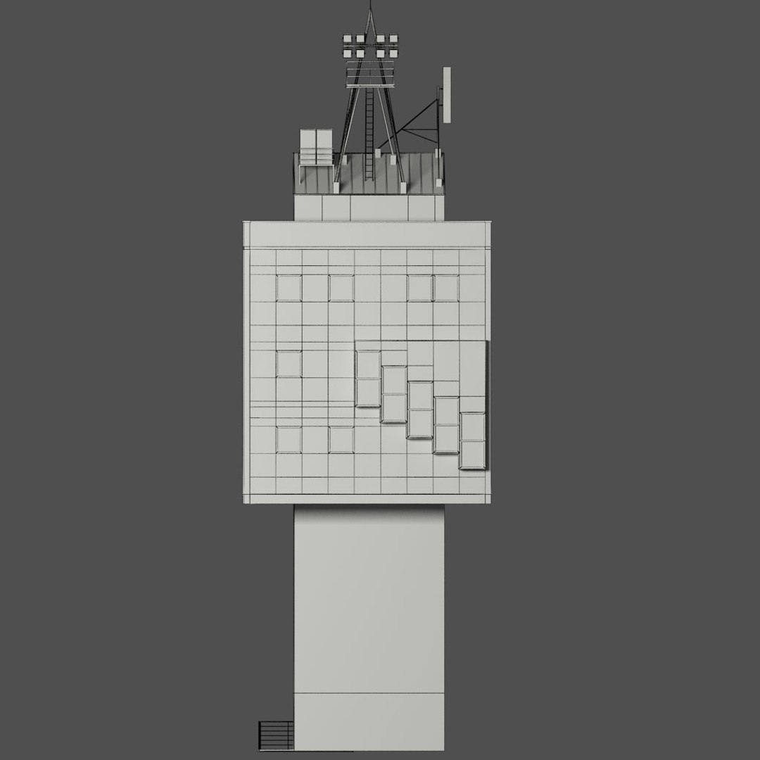 3d Model Industrial Glass Tower