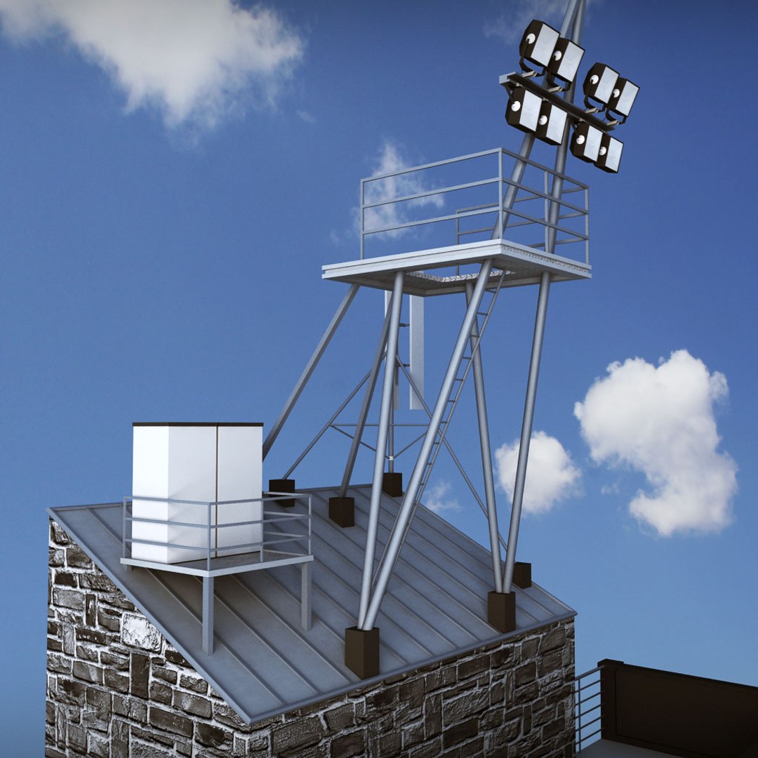3d Model Industrial Glass Tower