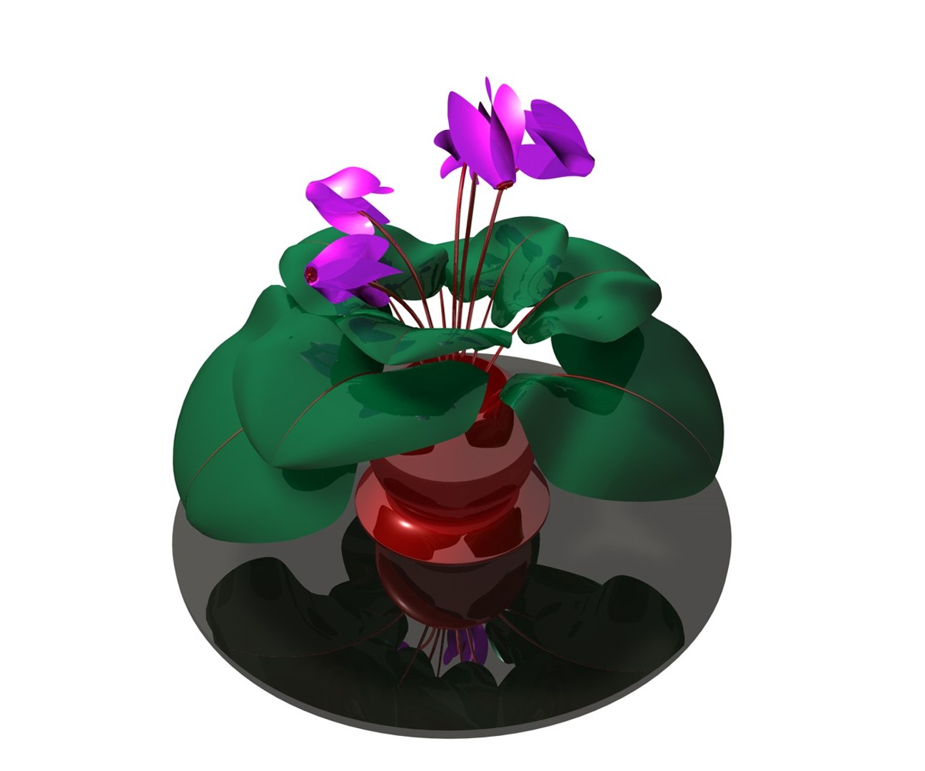 3D Cyclamen Flawer Metallic - TurboSquid 1340475
