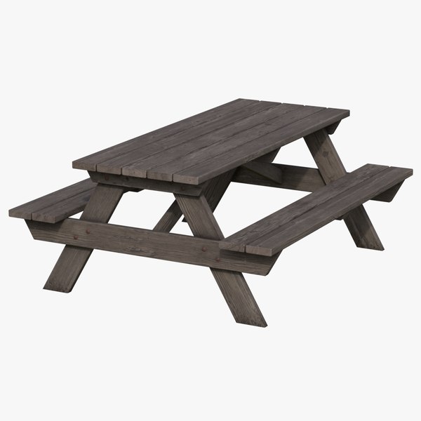 Picnic Table 01 - Old 3D model - TurboSquid 1753822