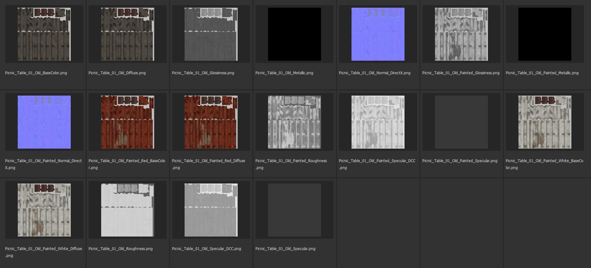 Picnic Table 01 - Old 3D model - TurboSquid 1753822