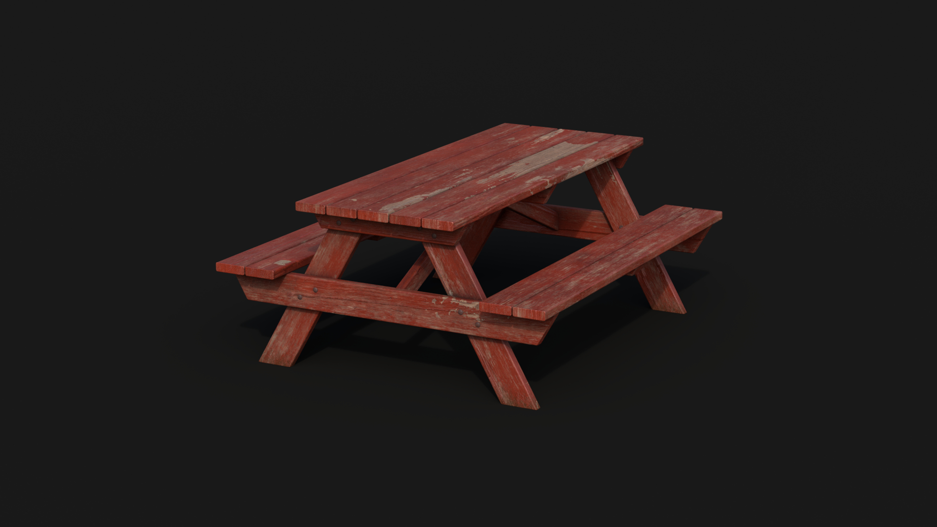 Picnic Table 01 - Old 3D Model - TurboSquid 1753822
